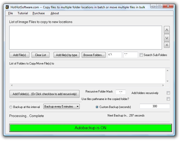 Automatically Backup And Copy Multiple Files To Multiple Directories And Multiple Folders