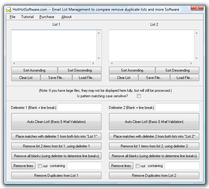 Email List Management To Compare Remove Duplicate Lists And More