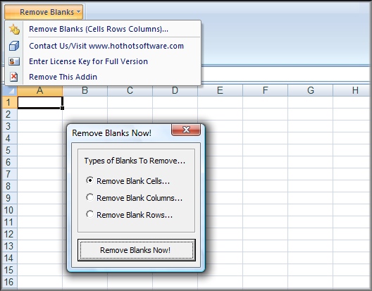 Excel Remove And Delete Blank Rows Blank Columns Or Blank Cells